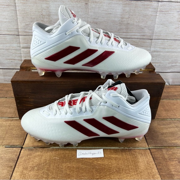 adidas | Shoes | Adidas Sm Freak Mid White University Red Football ...
